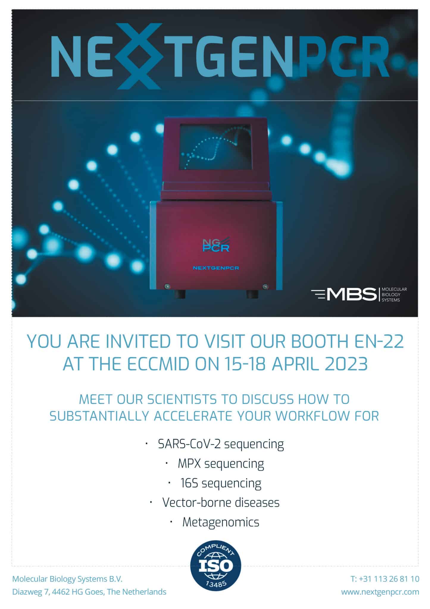 Visit our booth EN-22 on 15-18 april 2023 at the ECCMID in Kopenhagen